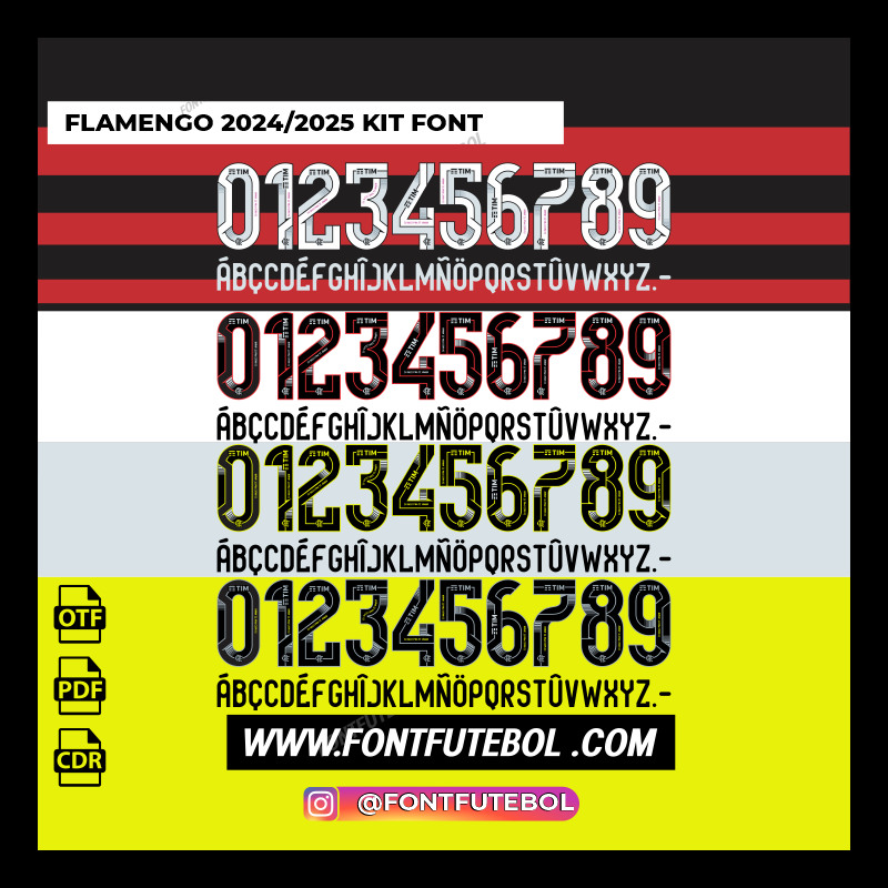 FLAMENGO 2024/2025 KIT FONT – FONTFUTEBOL