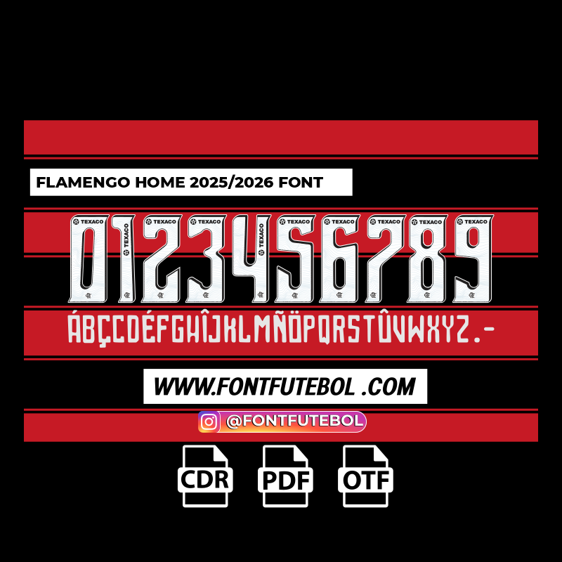 FLAMENGO HOME 2025/2026 FONT – FONTFUTEBOL