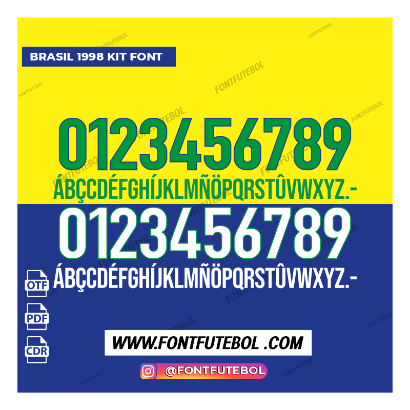 BRASIL WORLD CUP 1998 KIT FONT – FONTFUTEBOL